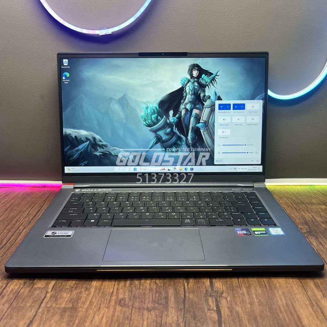 日本版GALLERIA QC7/GTX1660TI/i7-9代/16GB RAM/512G SDD/15''全高清/144Hz 高刷 ...