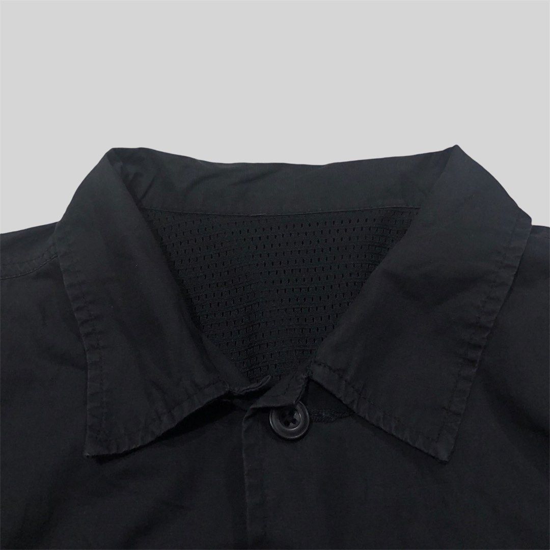 GU by UNIQLO Men's Utility Button-Down Polo in Black - L, Men's Fashion ...