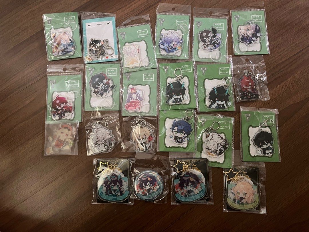 hsr honkai star rail keychains, standees, acrylic fanmade merch, pin badge, genshin impact ...
