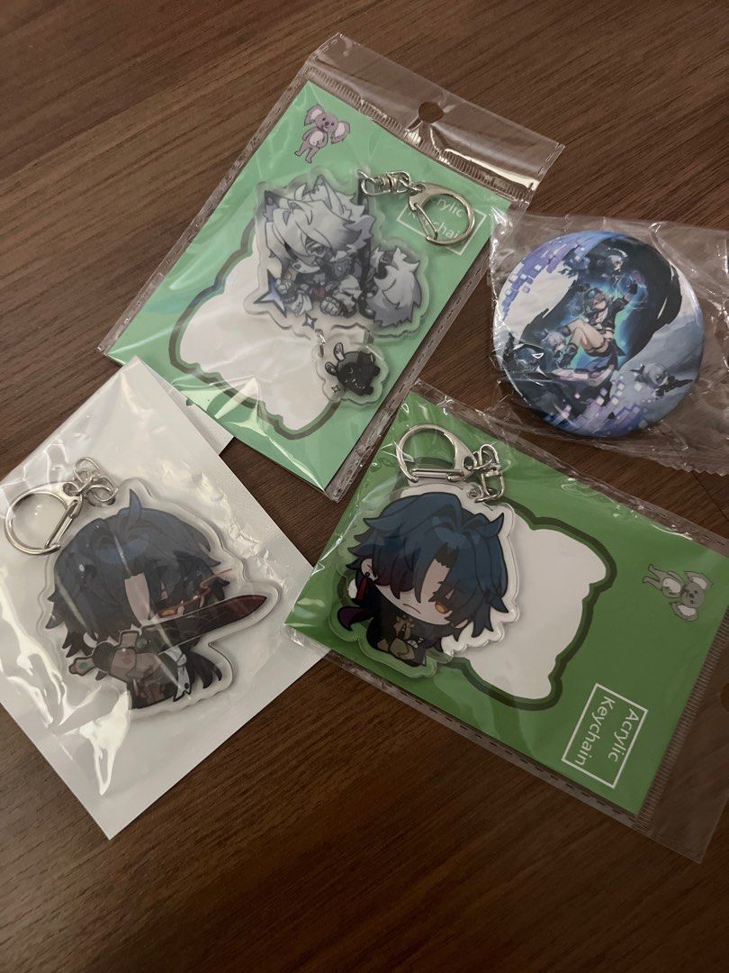 hsr honkai star rail keychains, standees, acrylic fanmade merch, pin ...