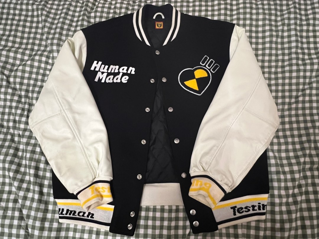 Human Made x Asap Rocky Human Testing Varsity Jacket, Men's Fashion ...