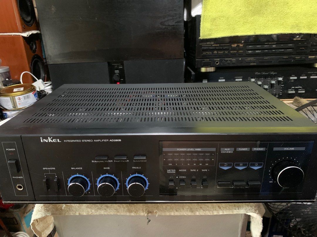 INKEL INTEGRATED STEREO AMPLIFIER AD280B AC 100-220 VOLTS 50/60 HZ 620 ...