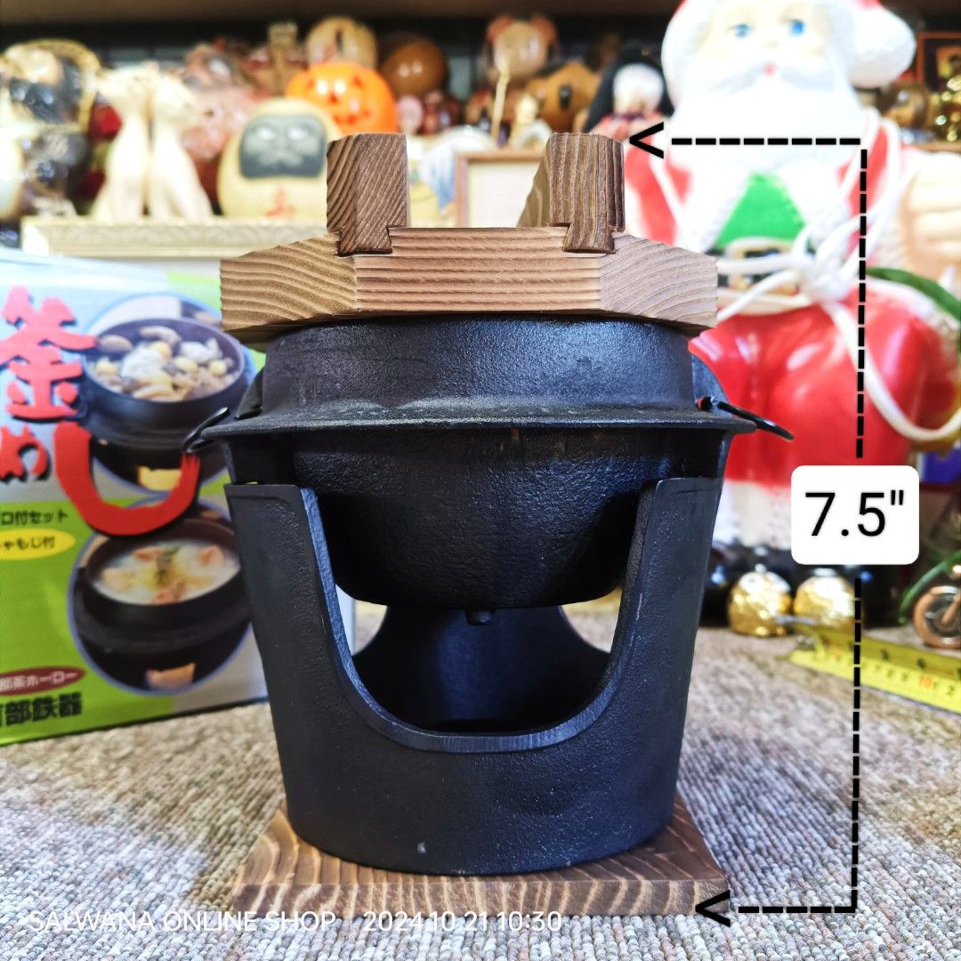 JAPANESE TRADITIONAL NAMBU IRONWARE / CAST IRON - ENAMEL COATED RICE ...