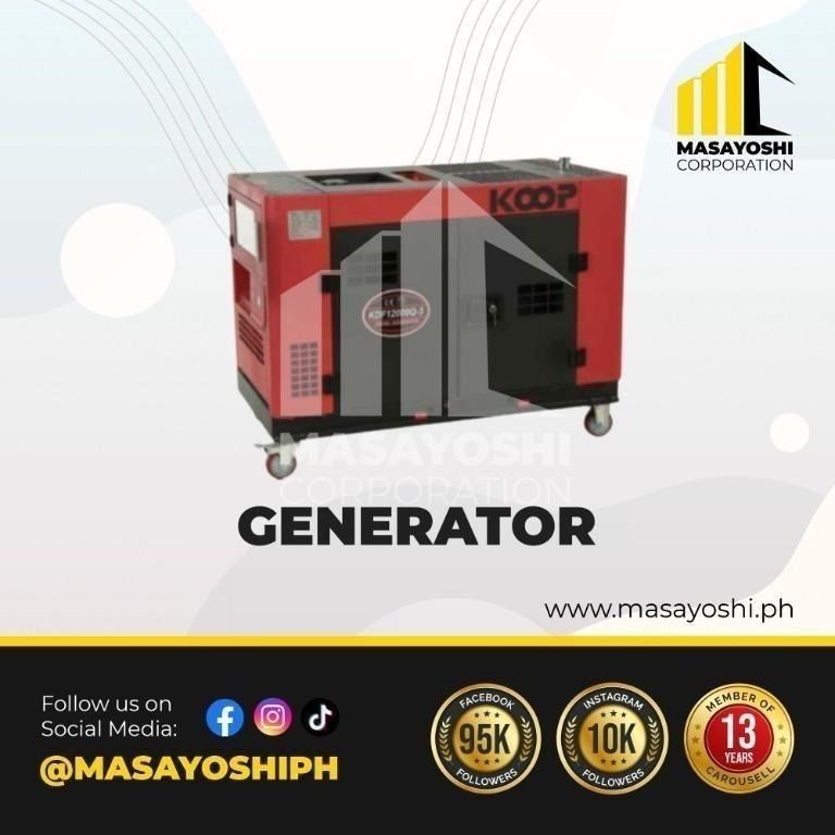 Koop Silent Diesel Silent Generator GF3-11.5 kVA | KD2V80, Commercial ...