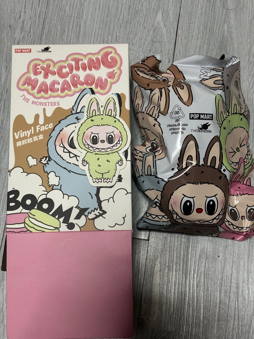 Labubu V1 Macaron (ON HAND) Sesame Bean & Green Grape, Hobbies & Toys, Toys & Games on Carousell