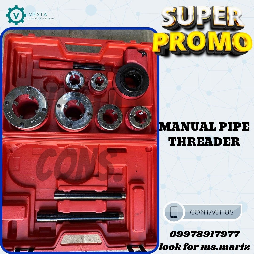 Manual pipe threader, Commercial & Industrial, Construction Tools ...