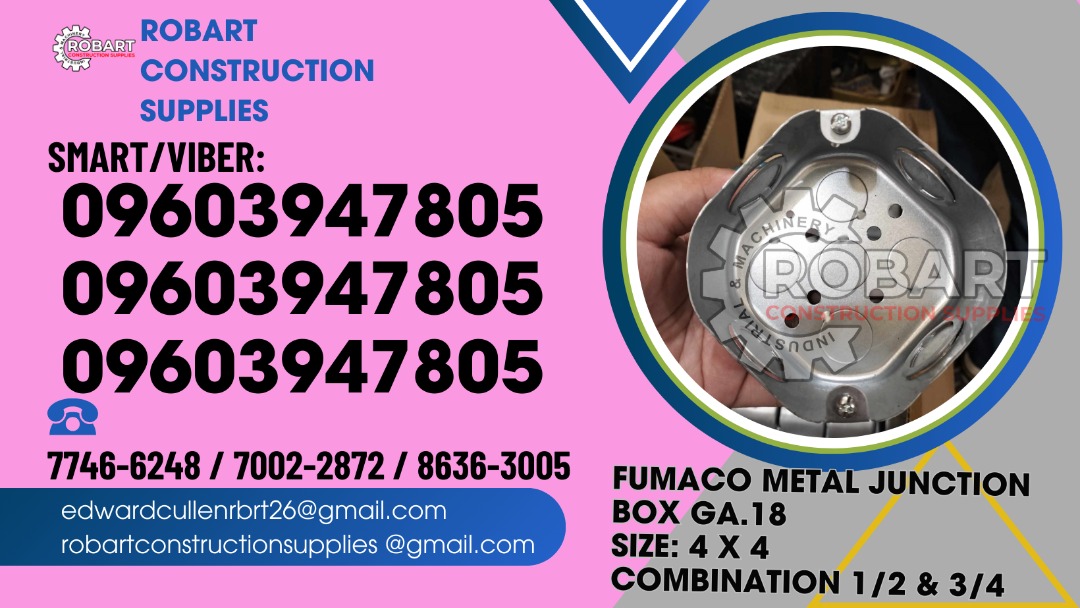 Metal Junction Box Ga.18 Size: 4 x 4 Combination 1/2 & 3/4 Brand ...