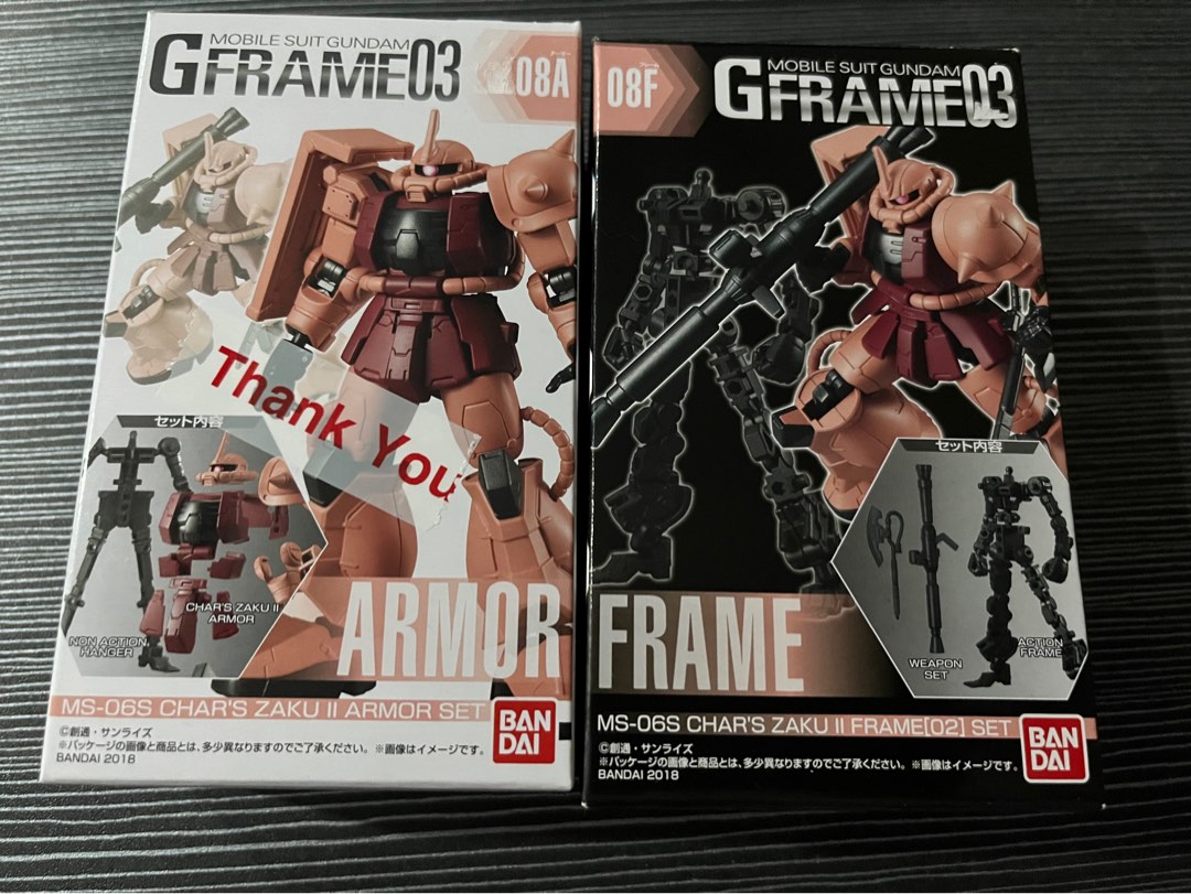 Mobile Suit Gundam G Frame 03 MS-06S Zaku Char's Zaku II (08A Armor Set ...