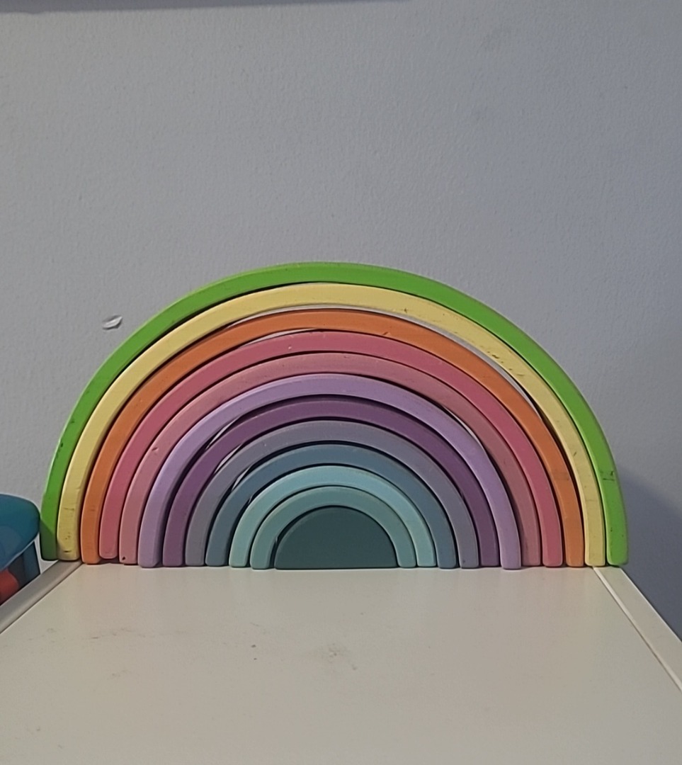 Montessori Rainbow Stacker (Large), Hobbies & Toys, Toys & Games on ...