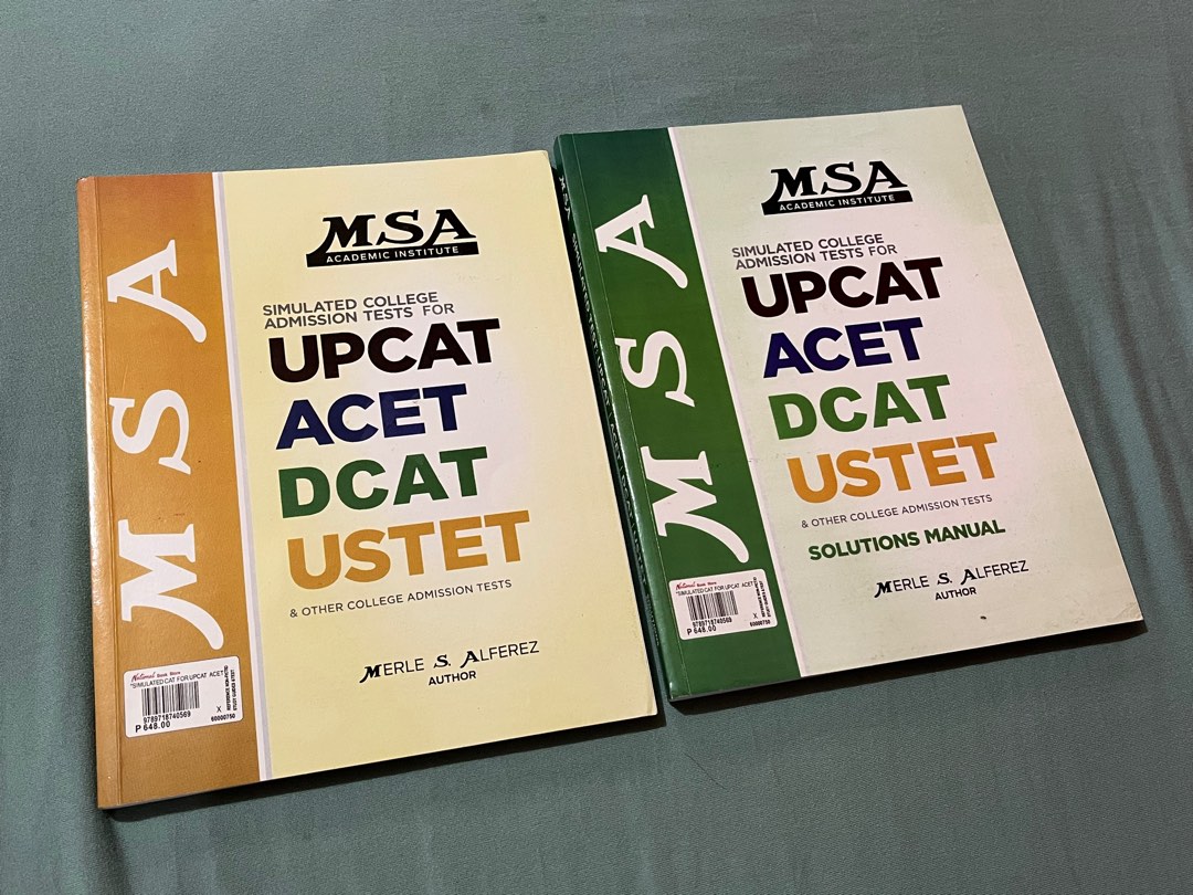 MSA CAT Reviewer (UPCAT, ACET, DCAT, USTET), Hobbies & Toys, Books & Magazines, Assessment Books ...
