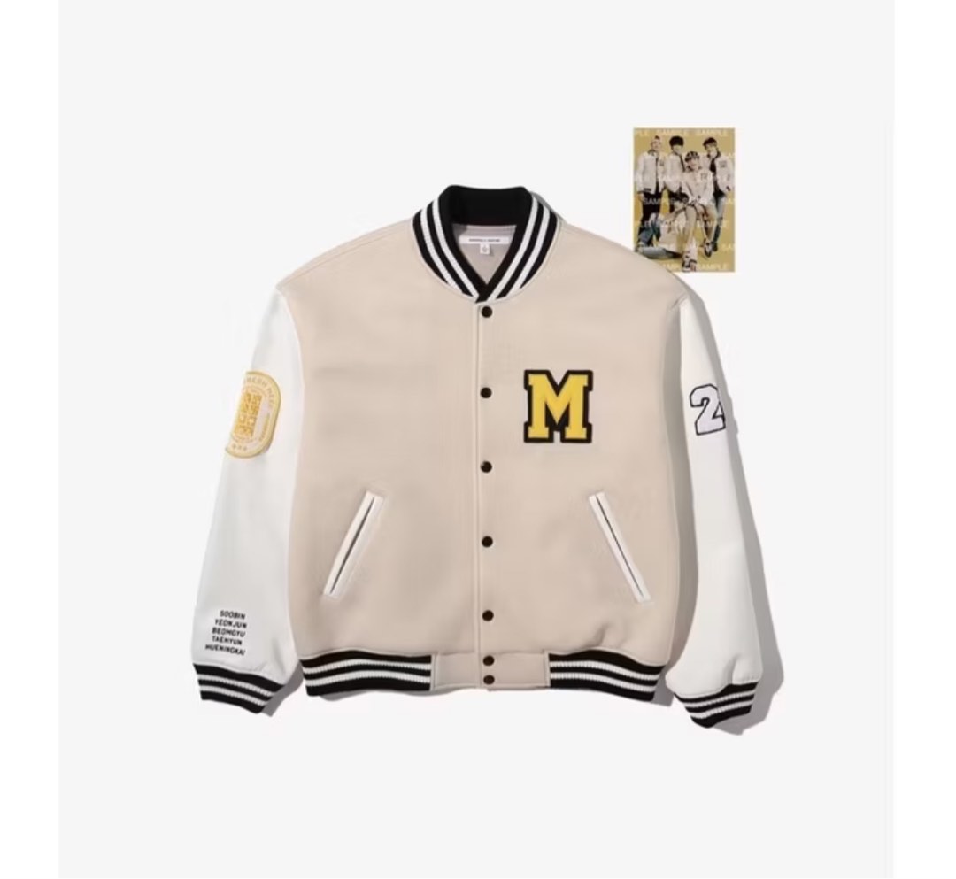 Original TXT MOA Campus Varsity jacket, Women's Fashion, Coats, Jackets ...