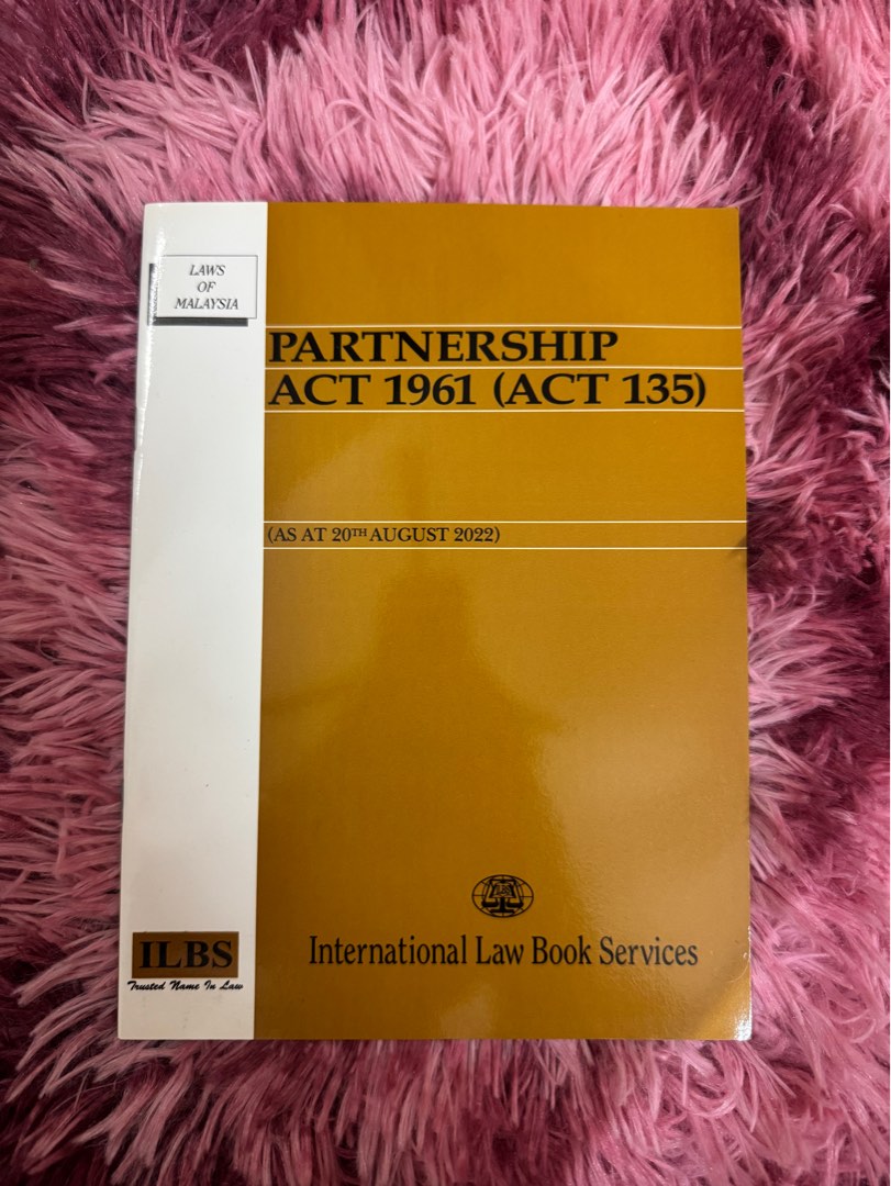 PARTNERSHIP ACT 1961 (ACT 135), Hobbies & Toys, Books & Magazines, Assessment Books on Carousell