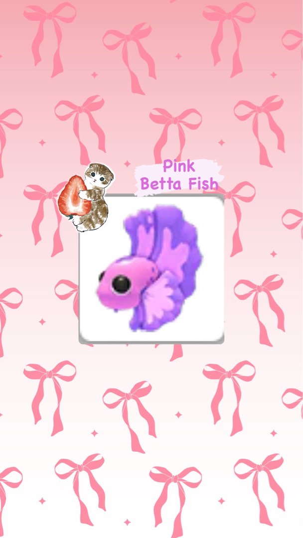 Pink Betta Fish Adopt Me, Video Gaming, Video Games, Others on Carousell