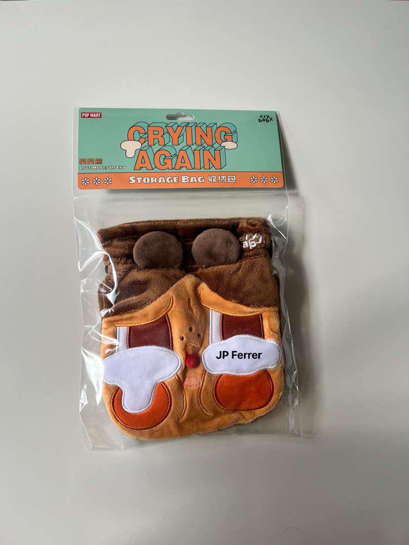 Pop Mart Crying Crybaby Again Storage Bag, Women's Fashion, Bags ...