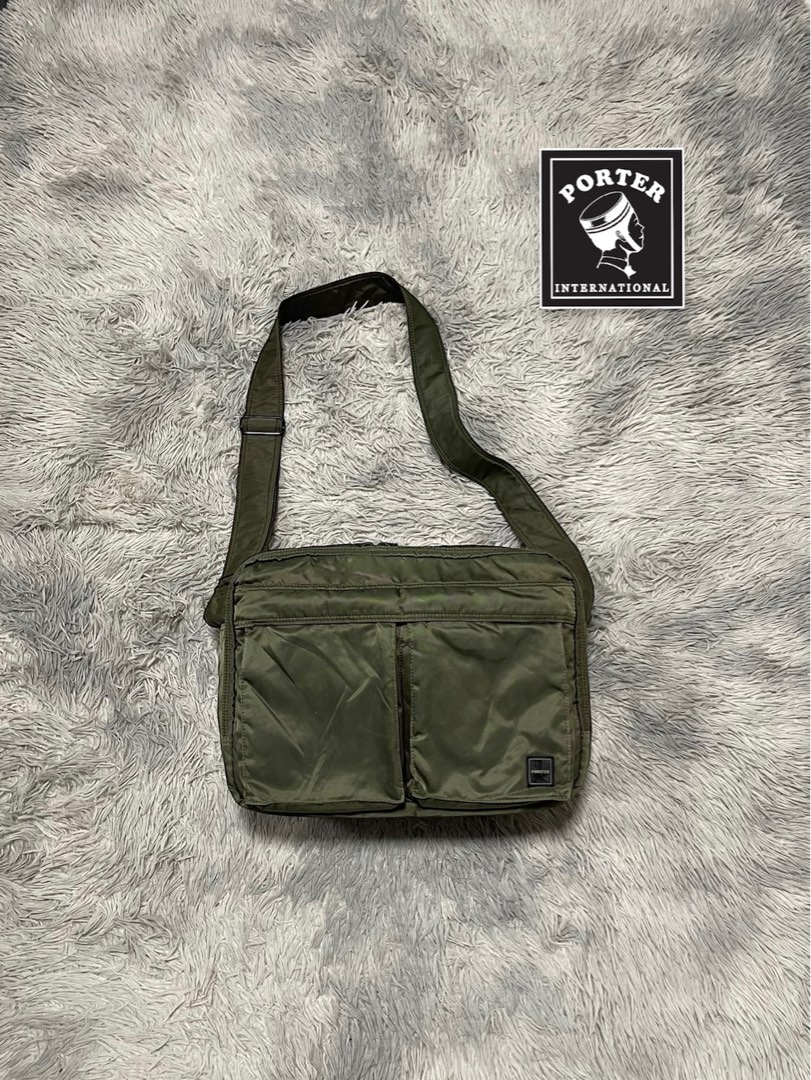 PORTER Green Laptop Shoulderbag, Men's Fashion, Bags, Sling Bags on ...