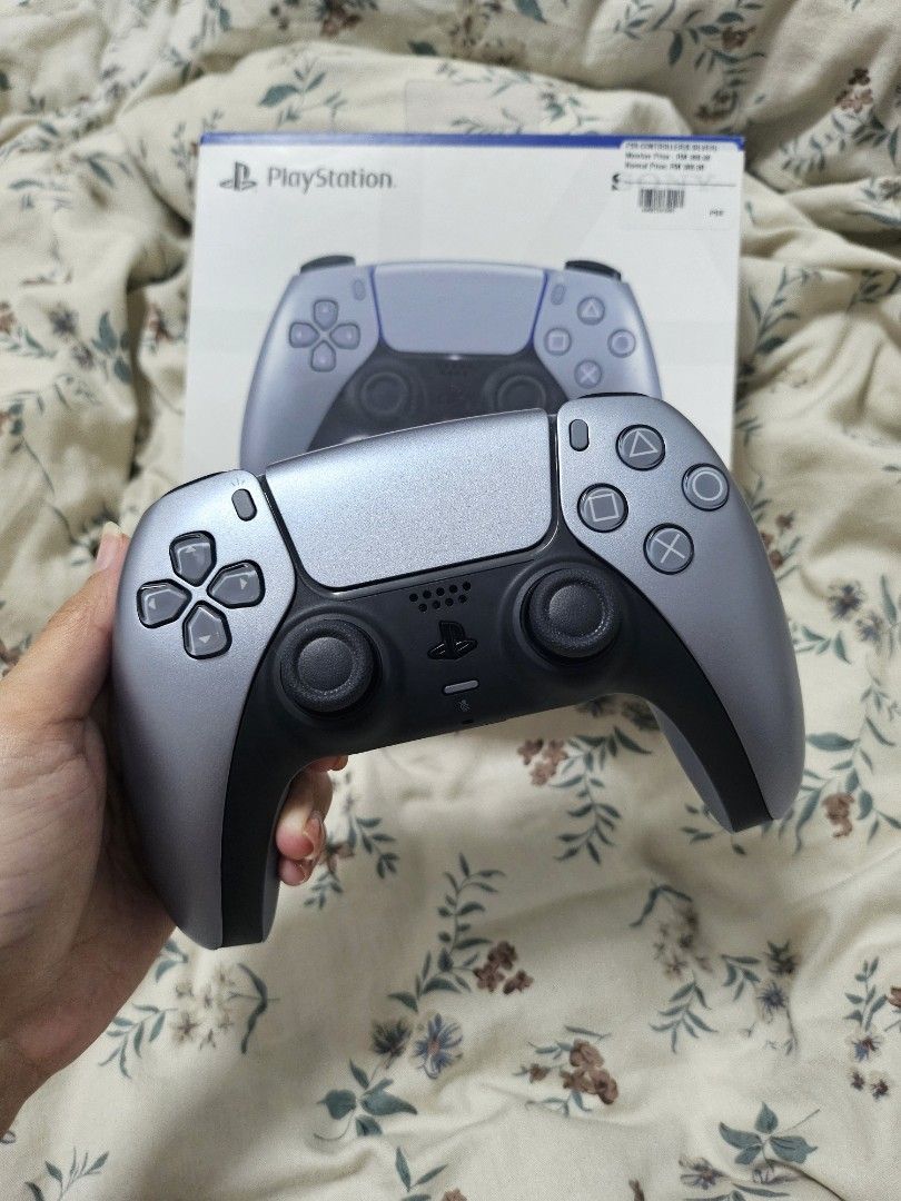 PS5 Dualsense Controller Sterling Silver (Sony MY Set), Video Gaming, Gaming Accessories ...