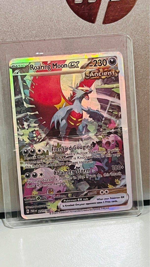 Roaring Moon Ex Pokemon TCG 251/182, Hobbies & Toys, Collectibles & Memorabilia, Fan Merchandise ...