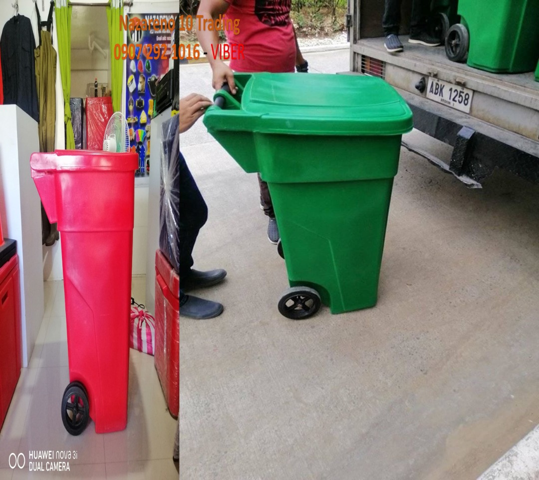 Rolling bin trash bin w/wheels 618, Furniture & Home Living, Cleaning ...