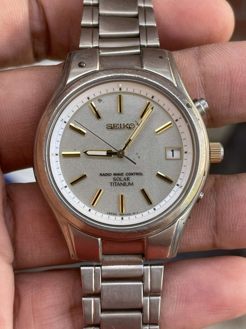 SEIKO RADIO WAVE CONTROL Solar Titanium 7B22-0AD0, Women's Fashion ...