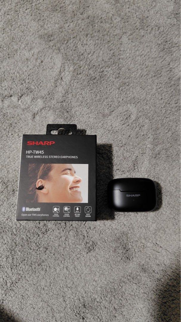 SHARP open-ear true wireless earbuds HP-TW45, Audio, Earphones on Carousell