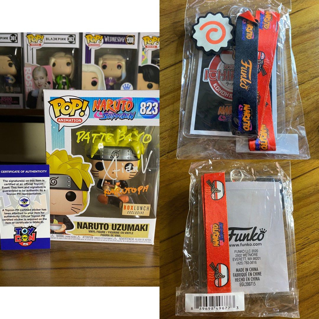 Signed Naruto Funko Pop signed by Filipino VA Naruto Uzumaki 823 Funko ...