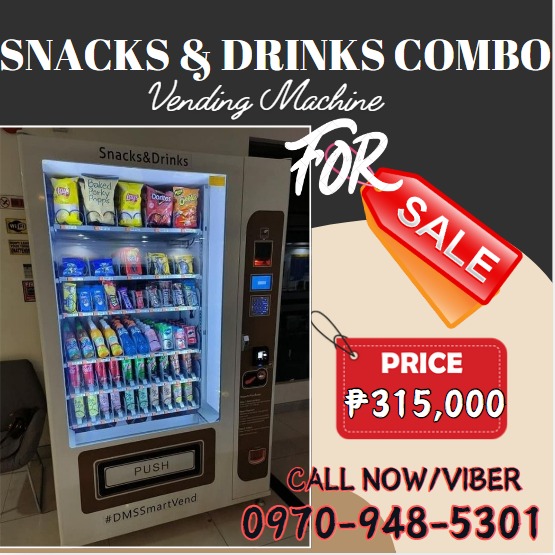 SNACKS AND DRINKS COMBO VENDING MACHINE, Commercial & Industrial ...