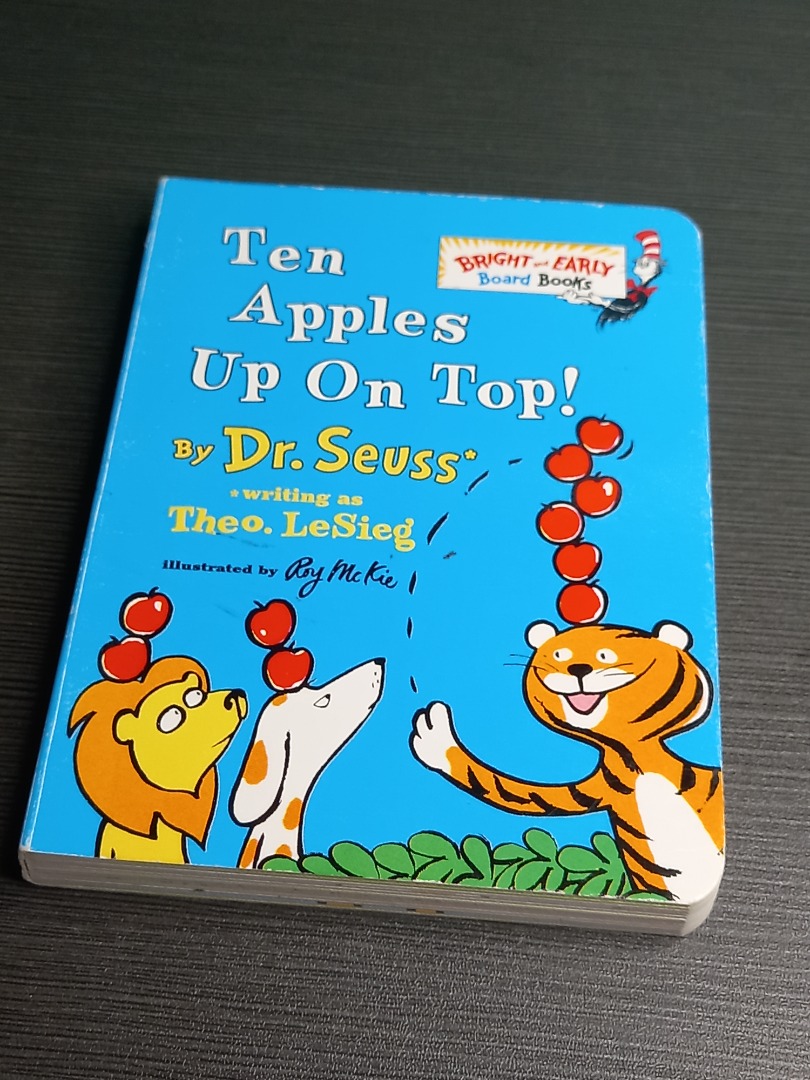 Ten Apples Up On Top Board Book By Dr. Seuss, Hobbies & Toys, Books ...