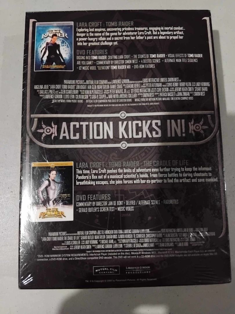 The Lara Croft Tomb Raider Collection - 2 Disc Set - DVD - sealed ...
