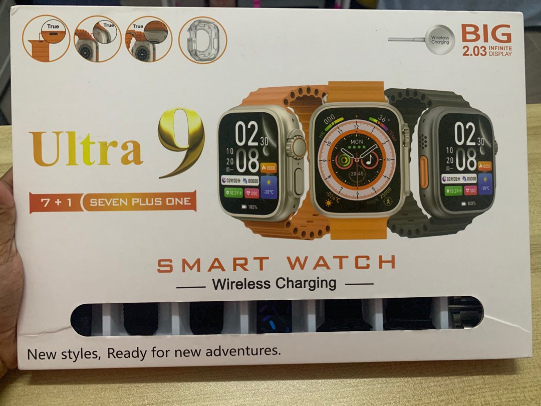 Ultra 9 Smart Watch Wireless Charging, Men's Fashion, Watches ...