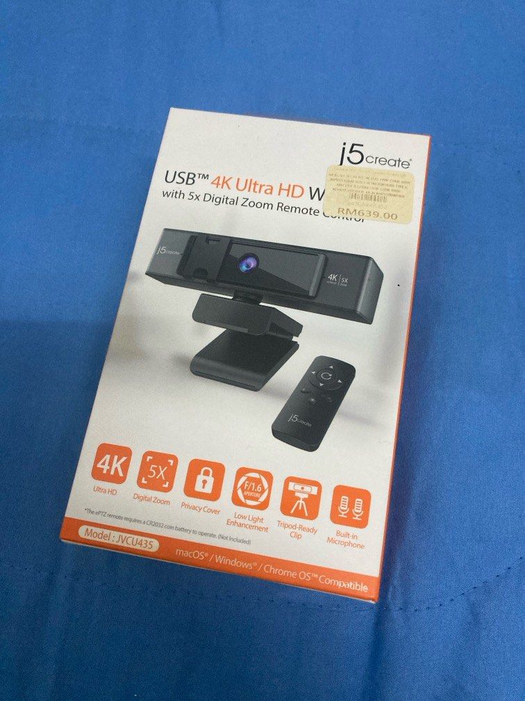USB 4K Ultra HD Webcam j5create, Computers & Tech, Parts & Accessories ...