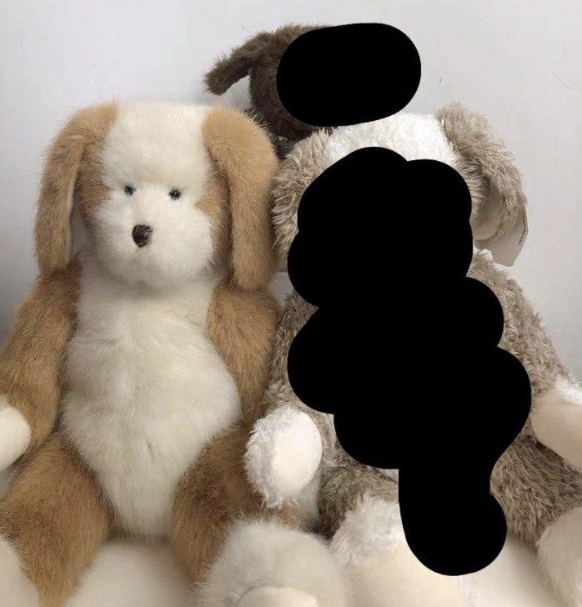 Vintage 5 joined dog plushie, Hobbies & Toys, Toys & Games on Carousell