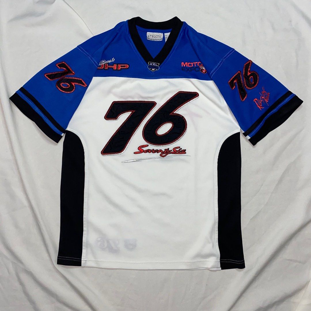 Vintage 76 racing jersey by athletic works, Men's Fashion, Tops & Sets ...