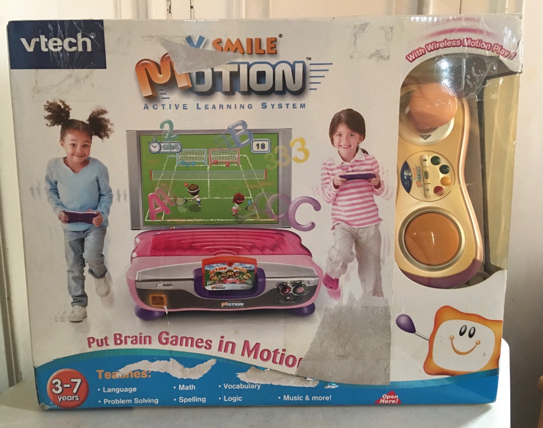 Vtech Vsmile V-motion Active Learning System TV Console Game - Pink ...