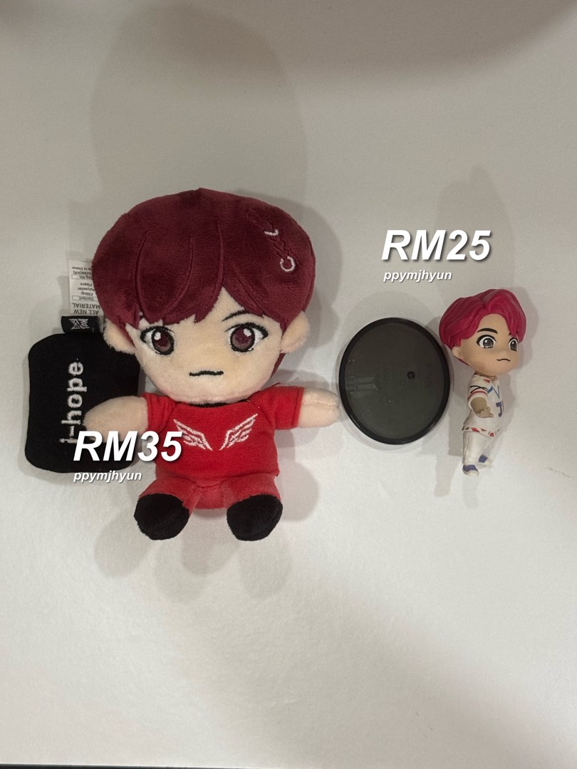 wts official bts jhope and jungkook tinytan sitting magnetic plush and ...