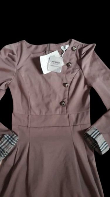 Yu Si Jia Brand Dress - Being with Checkered Accents, Women's Fashion ...