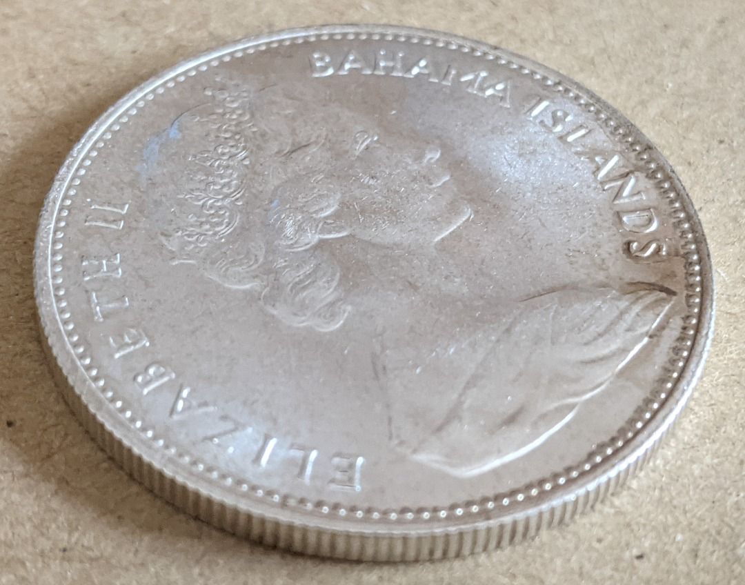 1966 Bahamas 1 Dollar - vintage colonial silver coin (pre-Commonwealth ...