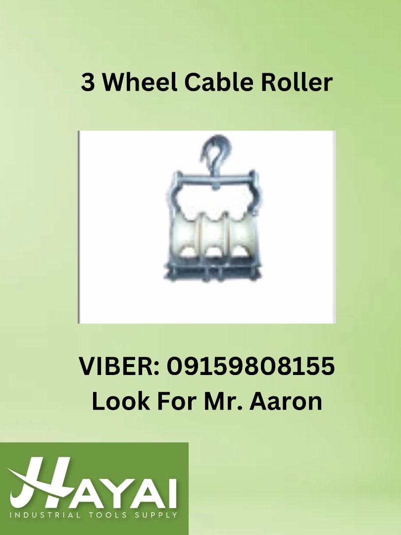 3 Wheel Cable Roller, Commercial & Industrial, Construction Tools ...