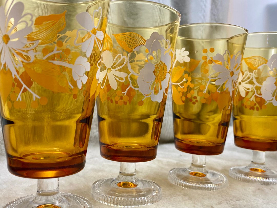 Aderia footed glass/gelas bekaki vintage, Hobbies & Toys, Collectibles & Memorabilia, Vintage ...