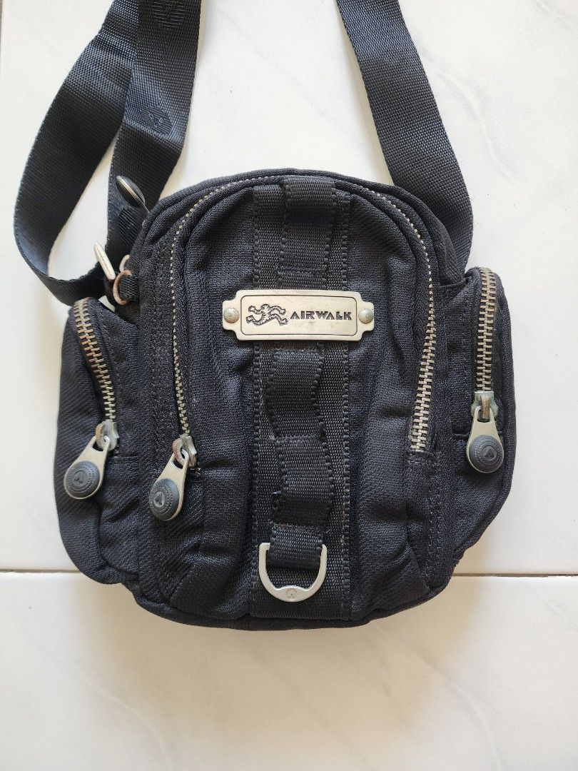 Airwalk Tactical Mini Duffle Sling Crossbody Bag Buckle Besi Black Bag ...