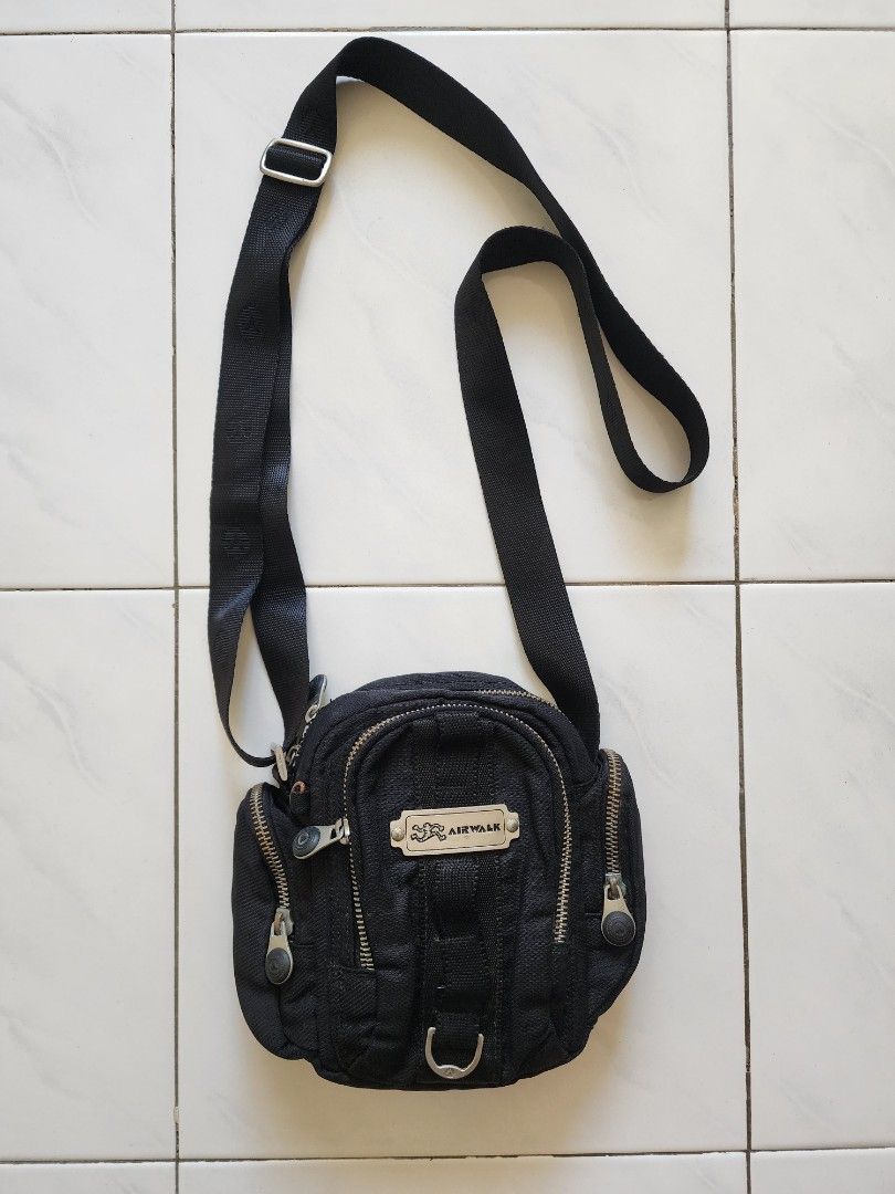 Airwalk Tactical Mini Duffle Sling Crossbody Bag Buckle Besi Black Bag ...