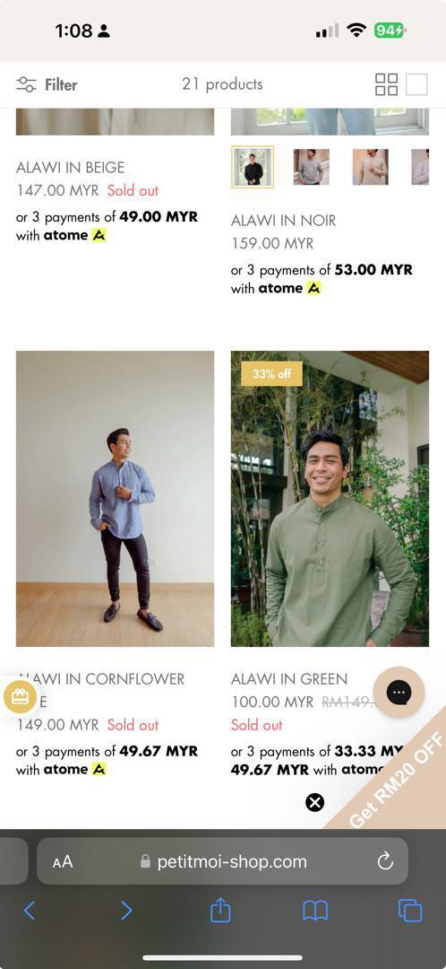 Petit Moi Alawi Kurta, Men's Fashion, Muslim Wear, Tops on Carousell