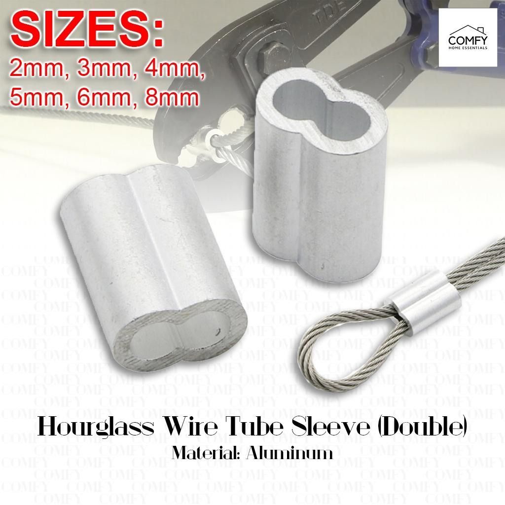 Aluminum Rope Tube Double Hole Oval Sleeve Cable Wire Tube Crimp Rope ...
