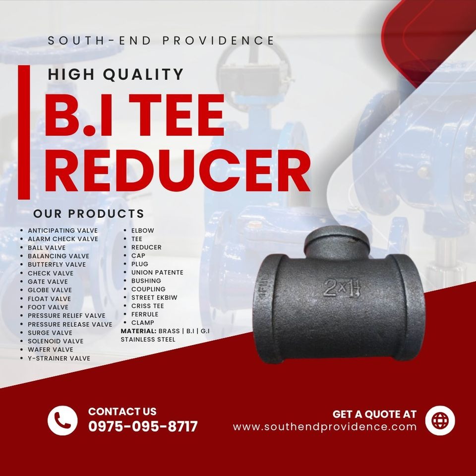 B.I Threaded Tee Reducer 2" x 1 1/2" Threaded, Commercial & Industrial ...