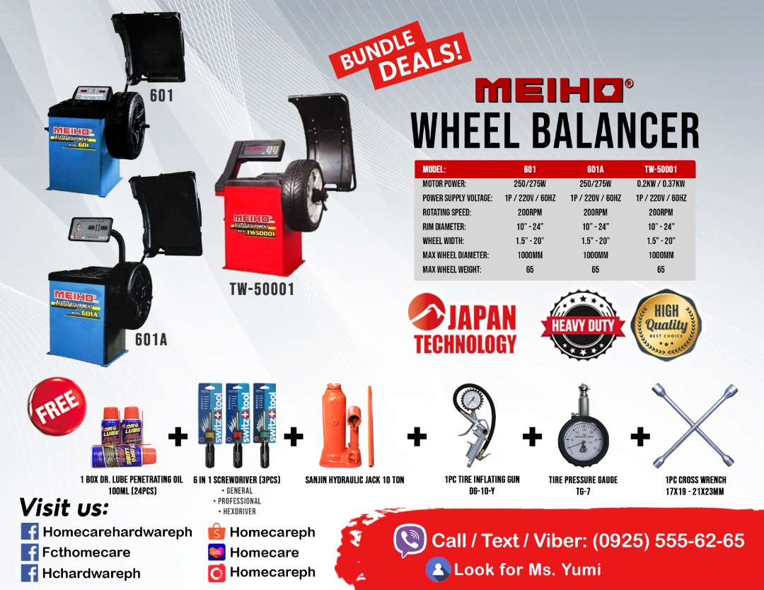 Bundle Deals! Meiho Wheel Balancer, Commercial & Industrial, Industrial ...