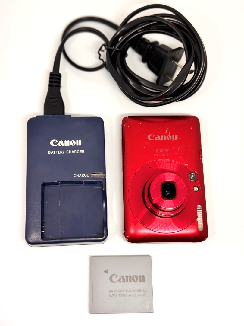 Canon IXY 210 IS digicam red, Photography, Cameras on Carousell