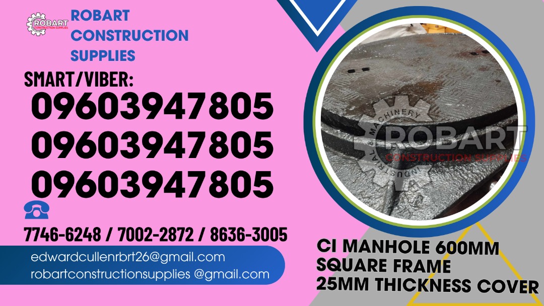 CI Manhole 600mm square frame 25mm thickness cover, Commercial ...