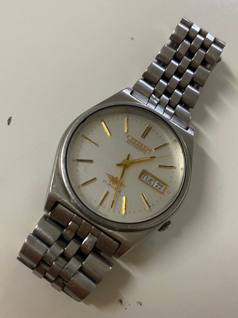 CITIZEN 7 WATCH - AUTOMATIC 4-039769 HSW - 21 JEWELS KANJI GOLD NUMBERS ...