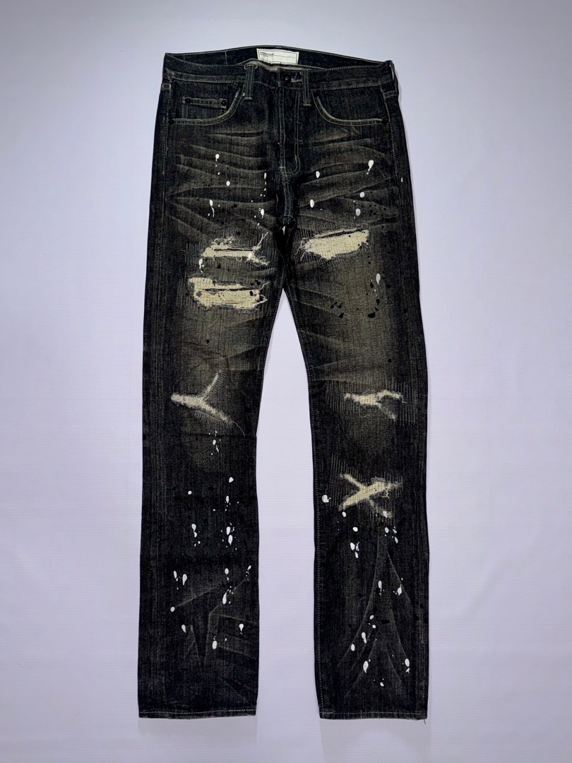 CREAM SODA PAINT SPLATTER DENIM JEANS, Men's Fashion, Bottoms, Jeans on ...