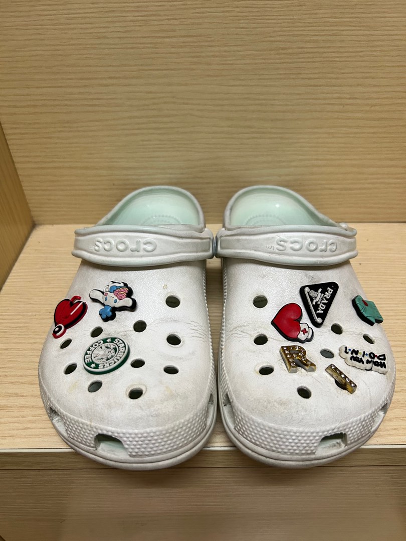Original Crocs Classic White Size W8 M6, Women's Fashion, Footwear ...