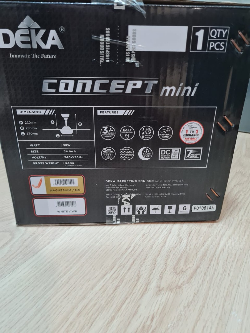 Deka Concept Mini 34" Magnesium, Furniture & Home Living, Lighting ...